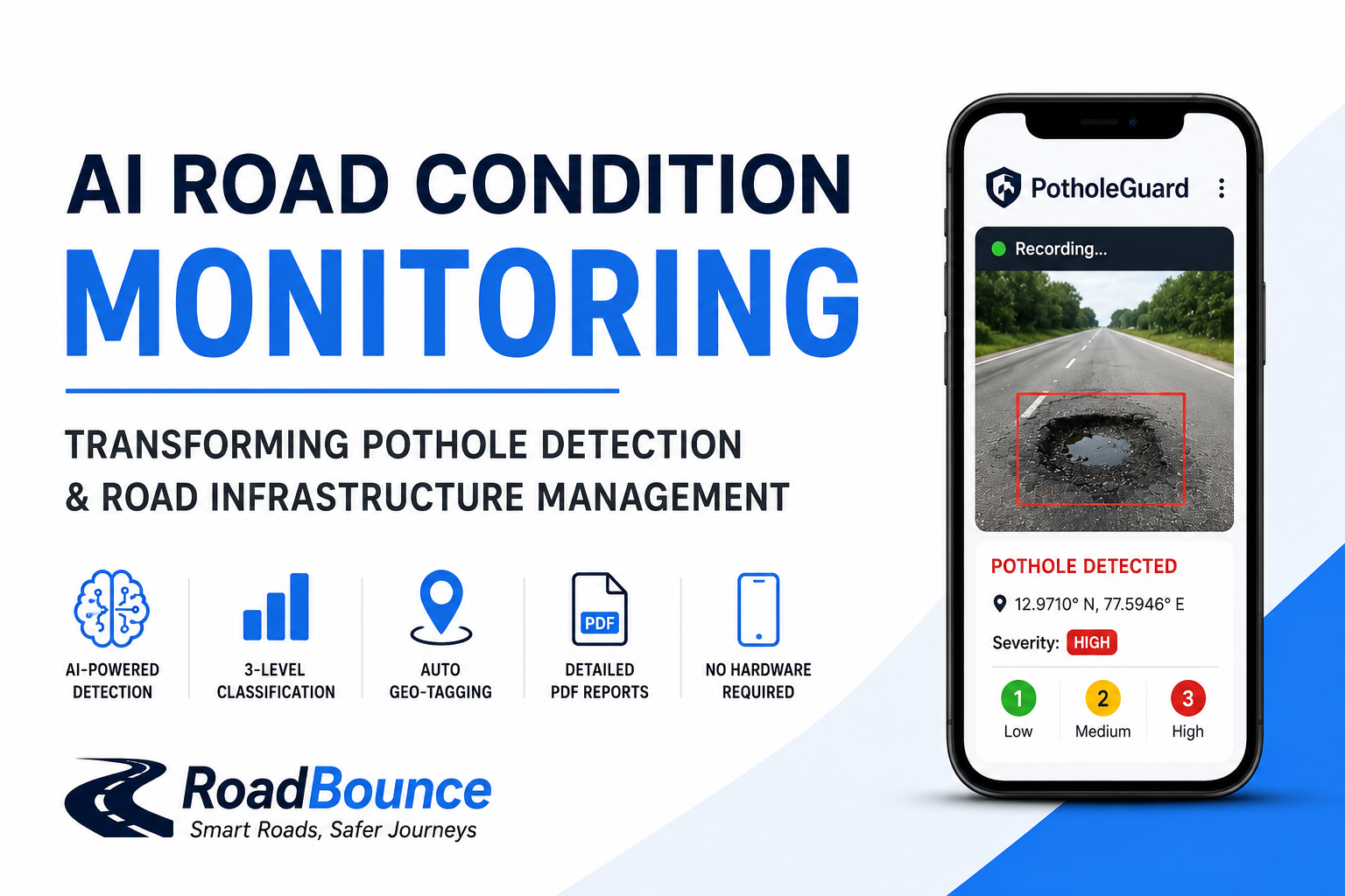 AI Pothole Detection for Smarter Road Monitoring - RoadBounce